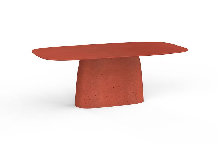 LEVIT L Rectangular concrete garden table By Betoni