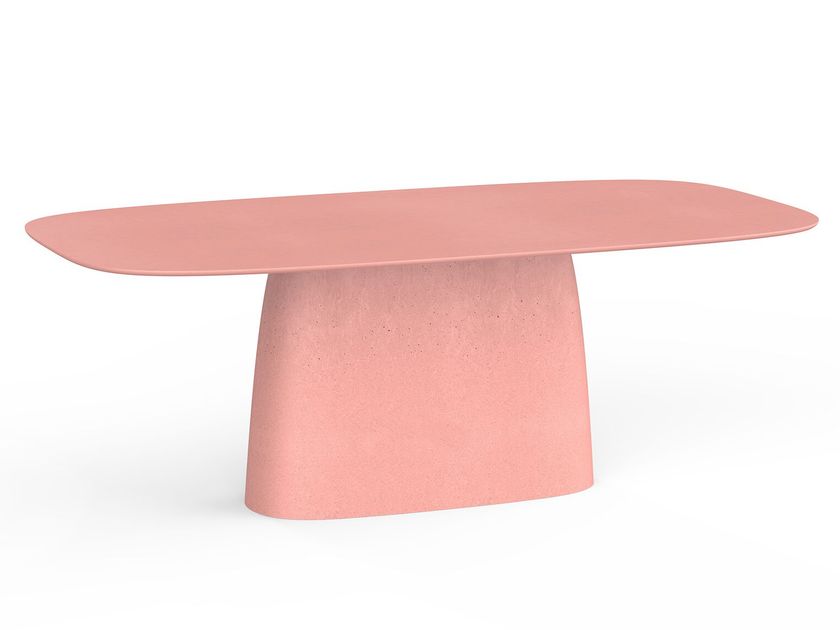 LEVIT M Round concrete garden table By Betoni
