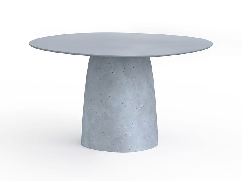 LEVIT M Round concrete garden table By Betoni