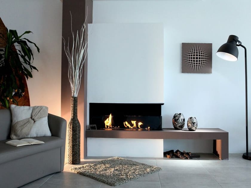 BKBF-A Built-in corner bioethanol fireplace By BioKamino