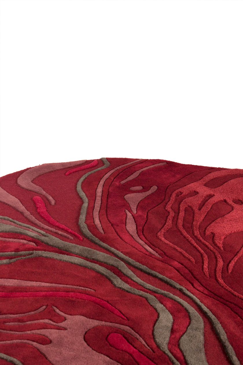 MINERAL ROUGE Wool and viscose rug By Biobject