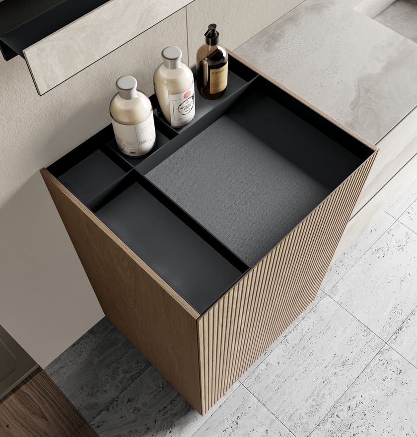 Mobile lavabo da terra con specchio FACTO COMP. 3 - Birex - Edilportale