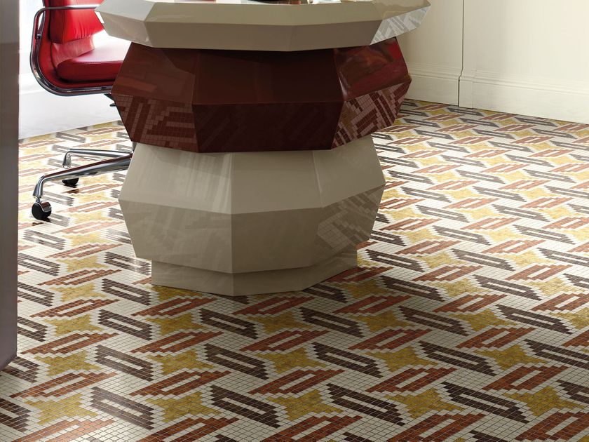 HADDON RED Mosaico in marmo By Bisazza