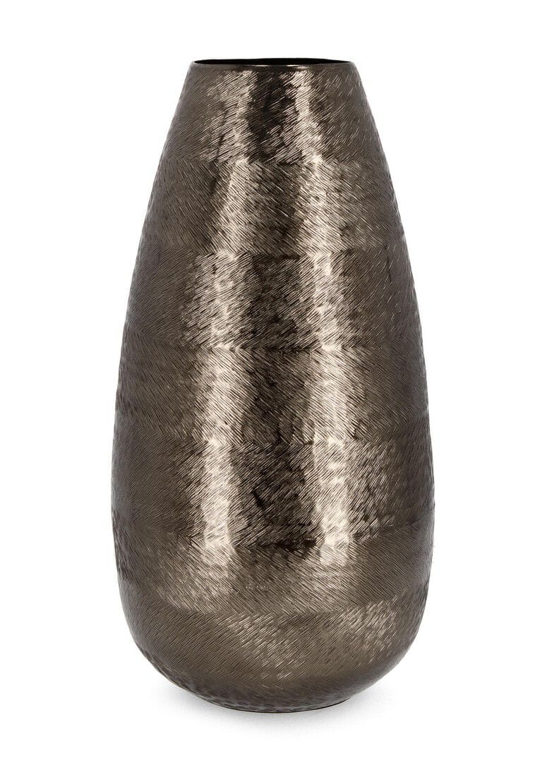 CLAMP Round metal vase By Bizzotto