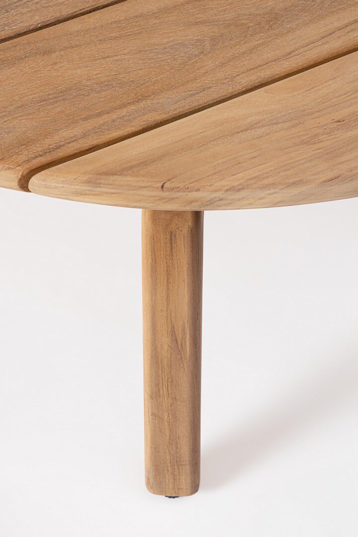 EULARIA Round teak garden side table By Bizzotto