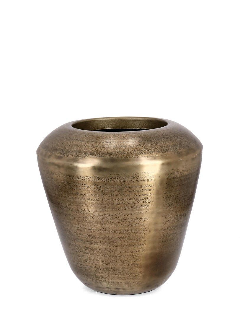 NADU Handmade round metal vase By Bizzotto