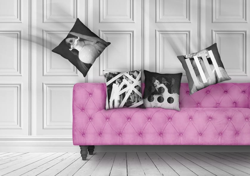 BLINK Coussin carré en tissu By Mineheart | design Chad Wys, Young & Battaglia