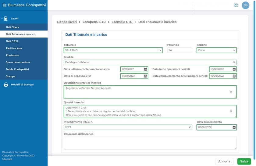 Blumatica Compensi CTU Parcella professionale e tariffa By Blumatica