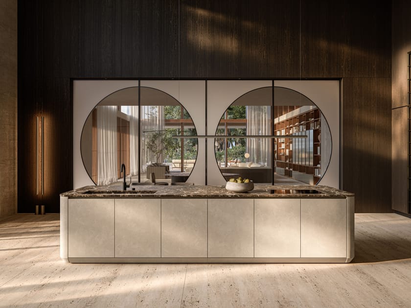COVE Monoblock island kitchen with snack top By Boffi | design Zaha ...
