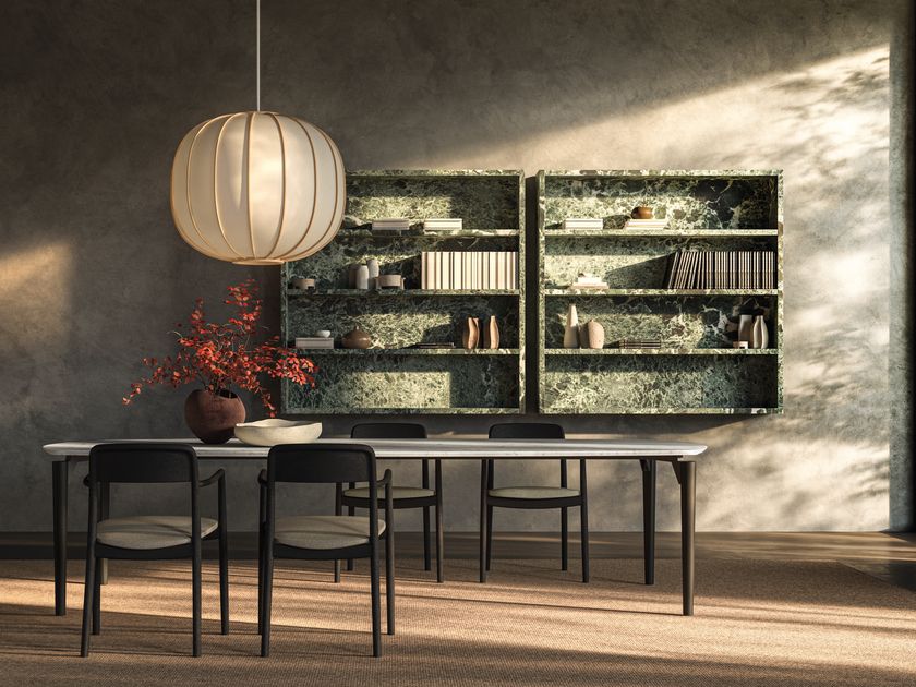 NOVANTA STONE WALL-SYSTEM Bookcase By Boffi