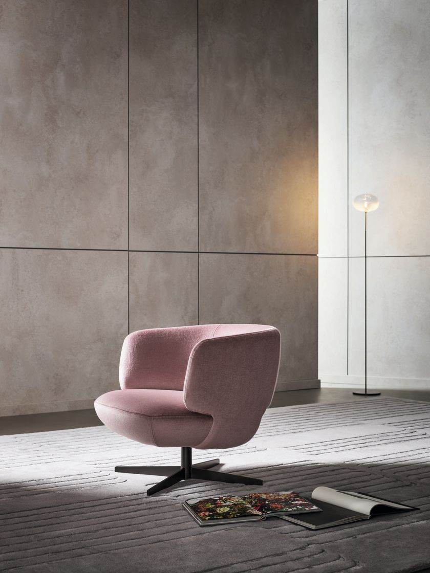DOGE Swivel fabric armchair By Bonaldo