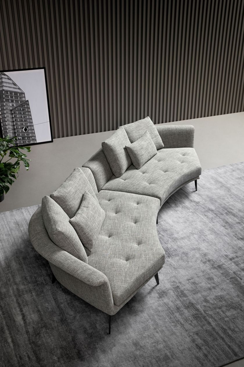 LOVY Sectional curved fabric sofa By Bonaldo | design Sergio Bicego
