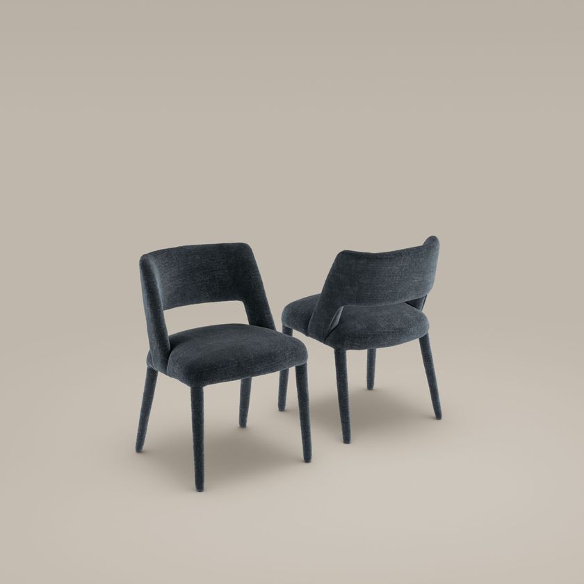MISS MASK Sedia in tessuto con braccioli By Bonaldo