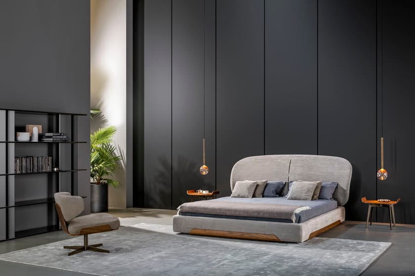 OLOS BED Upholstered fabric double bed By Bonaldo | design Mauro Lipparini