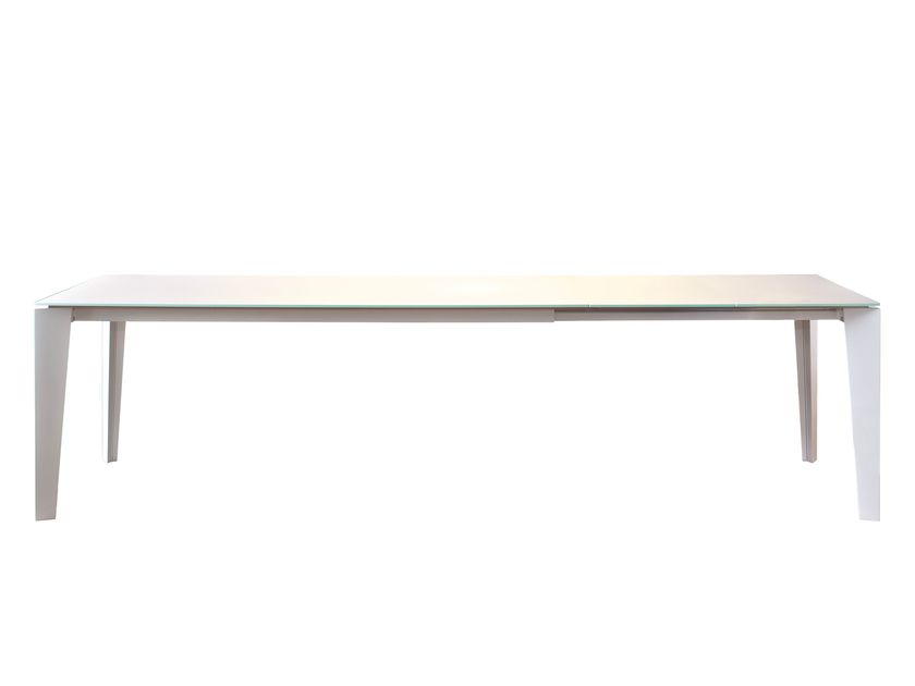 CRUZ XXL Extending steel and wood dining table By Bontempi Casa