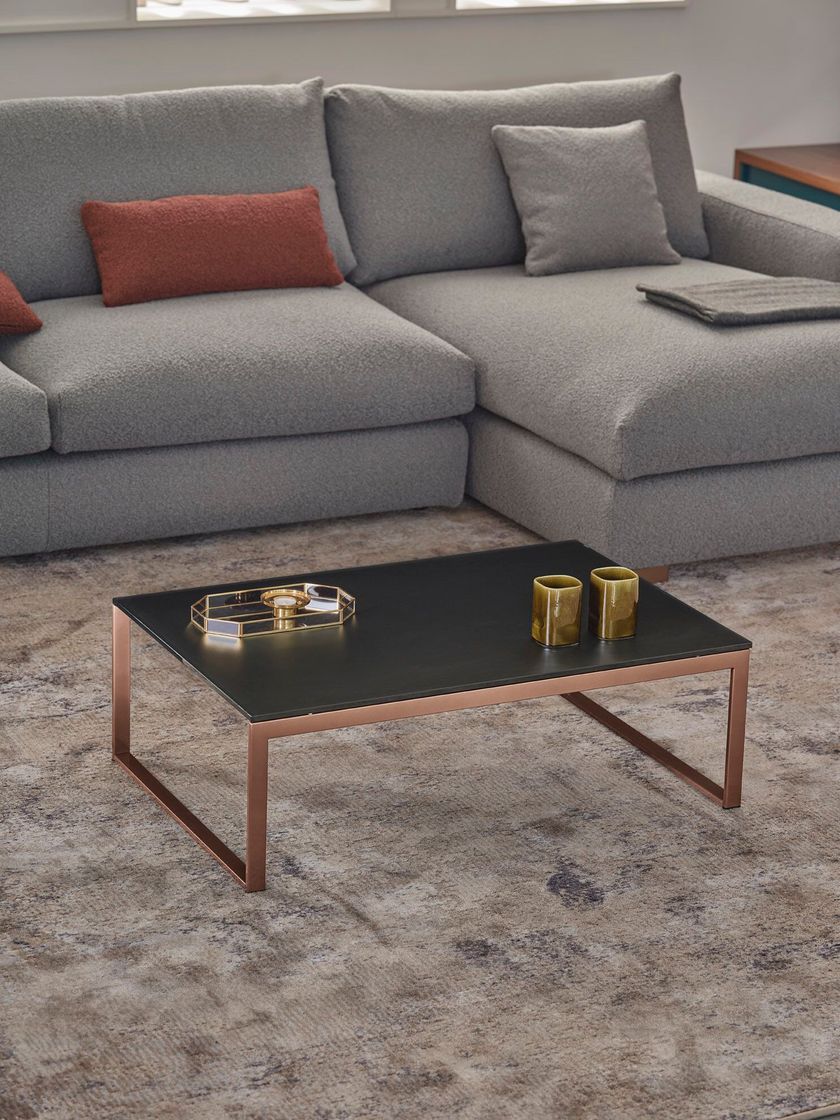 HIP HOP Crystal and steel coffee table By Bontempi Casa