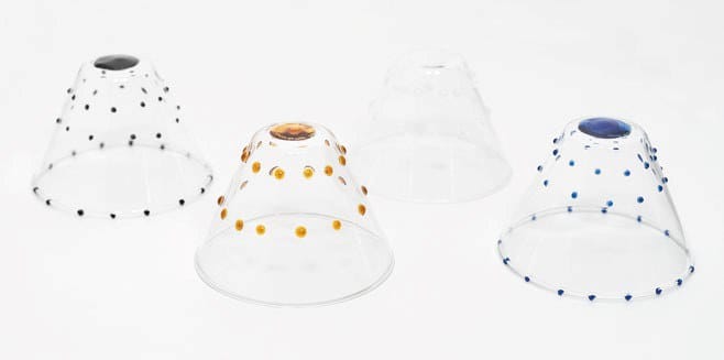 Glass lampshade Pyramid shaped Borosilicate glass lampshade By Zafferano