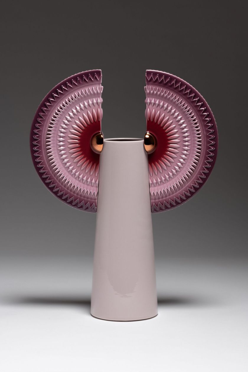 SOLAR DISC BIRD Vase By Bosa