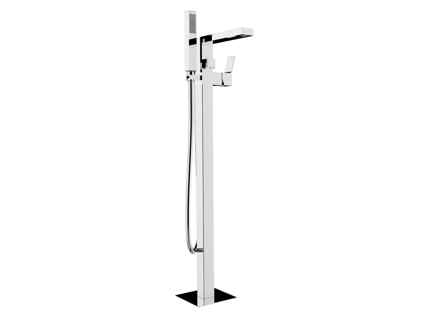 AKI Floor standing chromed brass bathtub mixer By Bossini