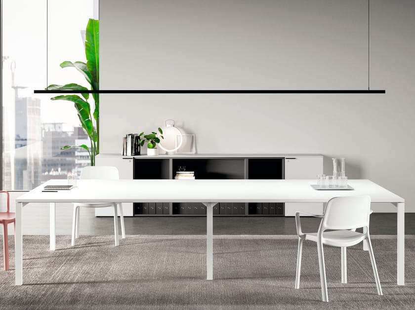 GATE Mesa de reunión rectangular de madera By Bralco