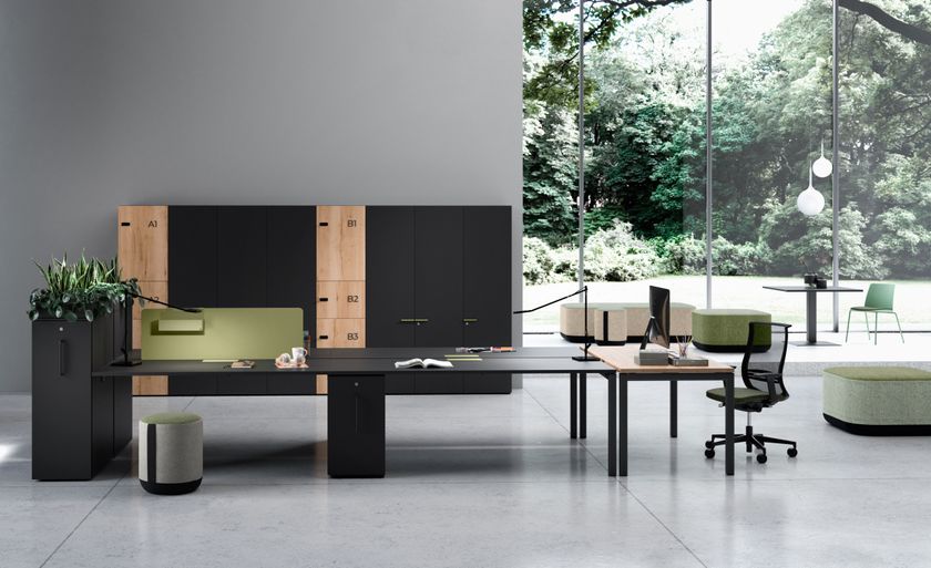 GATE Rectangular office desk By Bralco