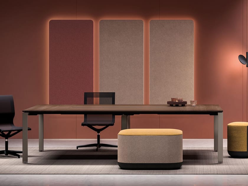 GLIDER Wood veneer meeting table By Bralco | design Gianantonio Perin ...