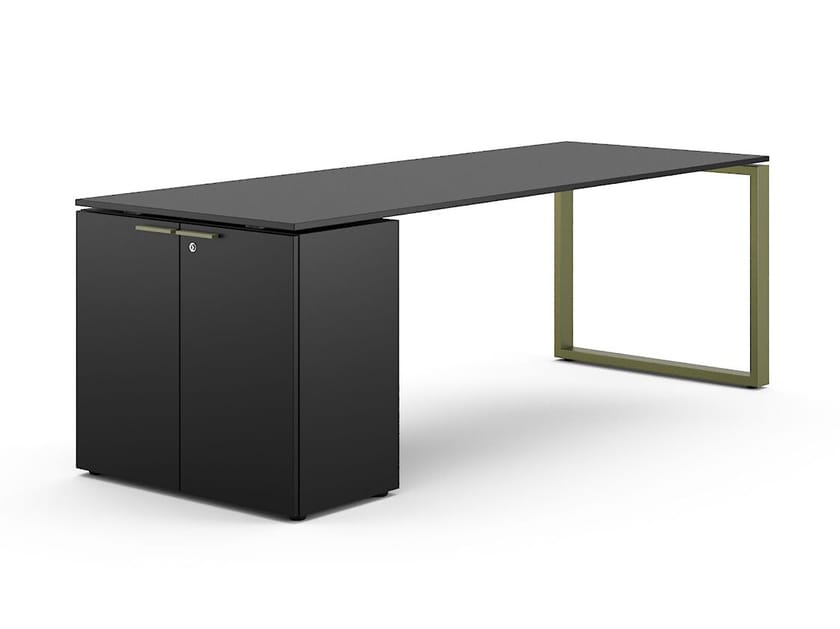 LOOPY Rectangular office desk with shelves By Bralco | design ...