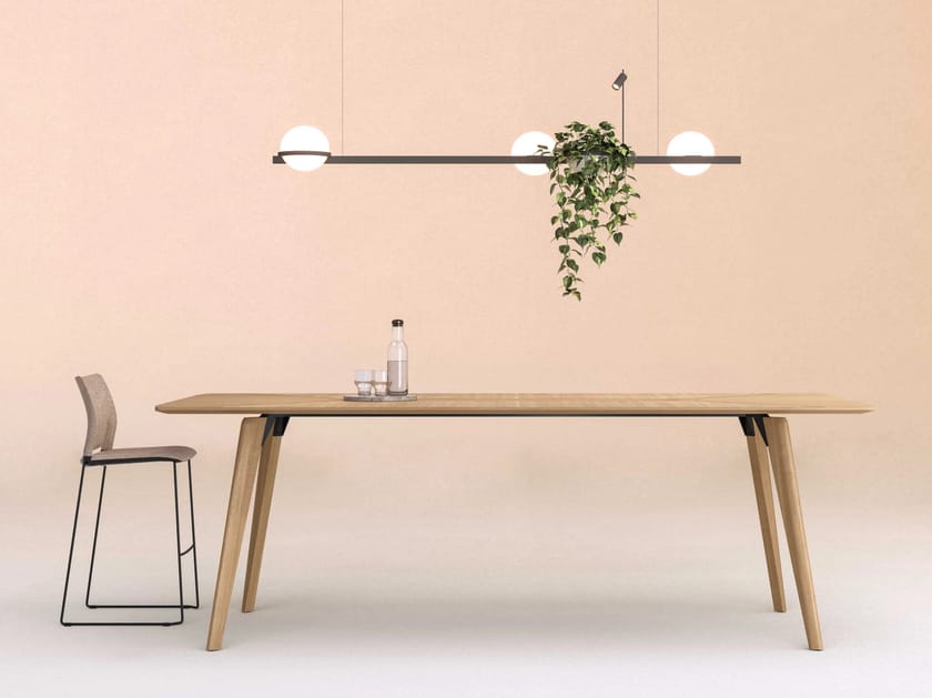 RAIL Rectangular wooden meeting table By Bralco | design Gianantonio ...