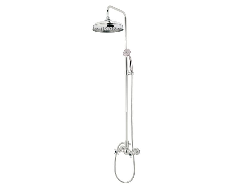 RETRO Wall-mounted chromed brass shower panel By Bronces Mestre