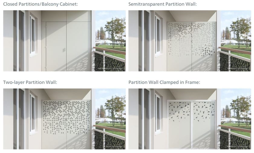 Divisori per balconi Schermo divisorio da giardino By Bruag