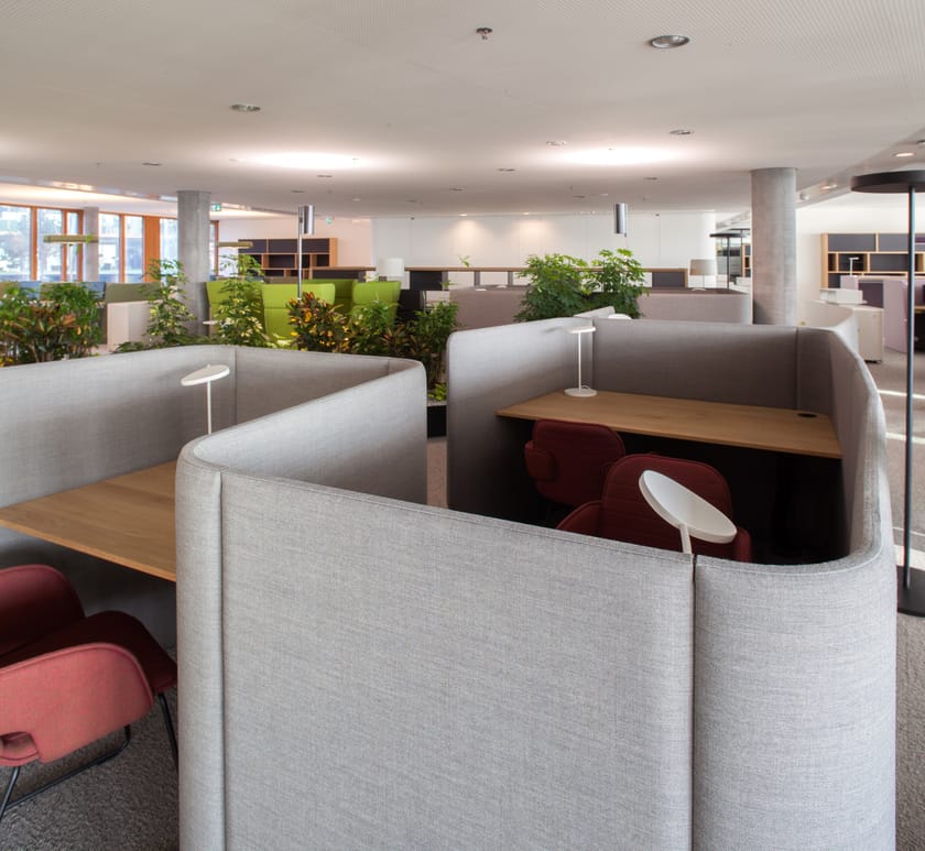 Sound absorbing felt office screen BuzziVille By BuzziSpace