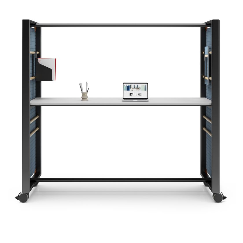 C-BASE Height-adjustable sectional office desk with casters By Cider ...