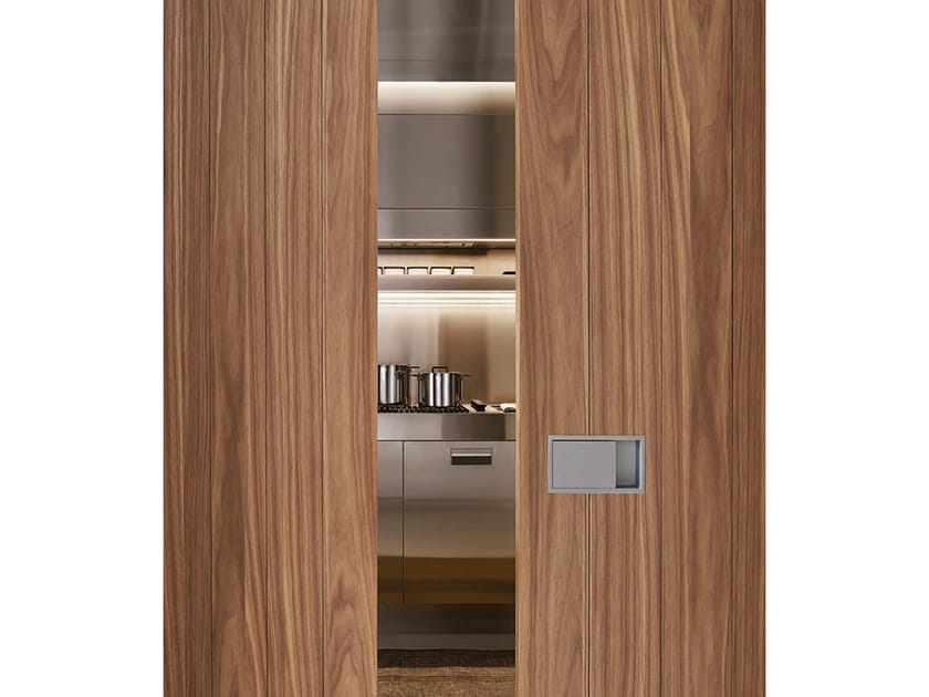 ITALIA + MODUS SYSTEM Stainless steel and wood kitchen with island By ...