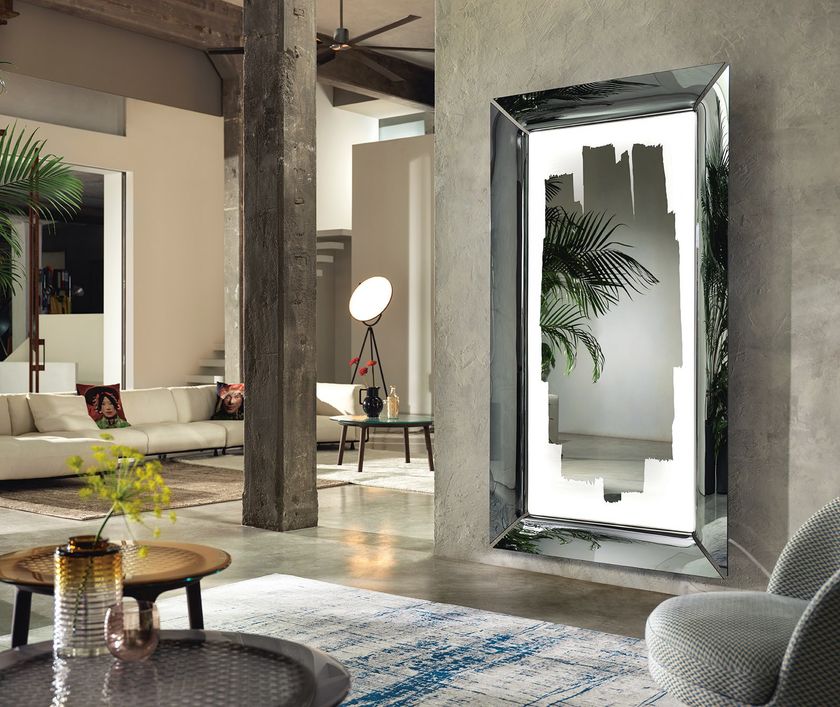 CAADRE WITH LIGHT Mirror By Fiam Italia | design Philippe Starck