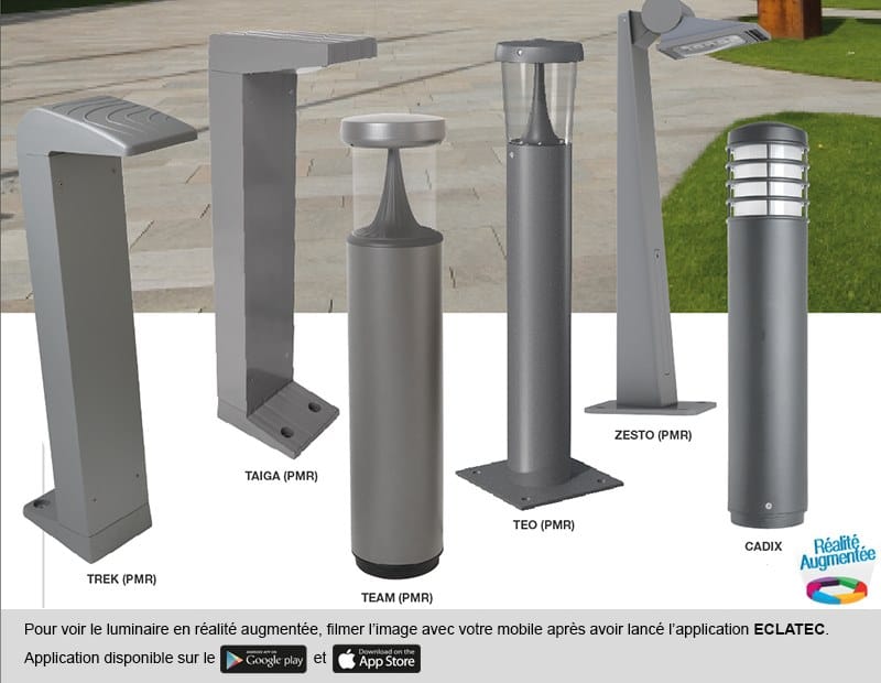 LED aluminium bollard light CADIX By GHM-ECLATEC