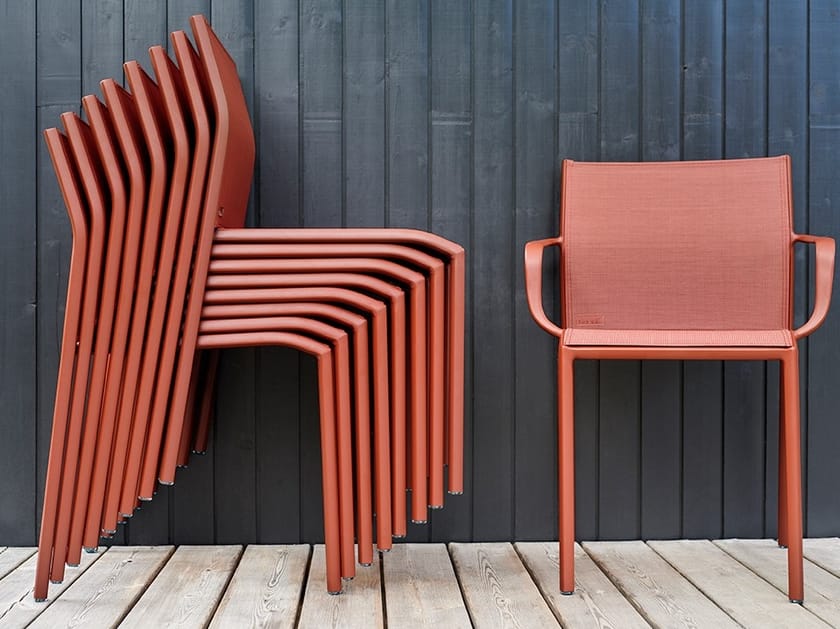 CADIZ Batyline® garden chair with armrests By Fermob | design Antoine Lesur