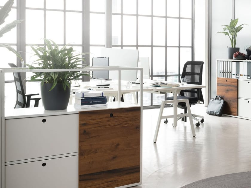 Office storage unit with sliding doors CAGE By Wiesner-Hager design ...