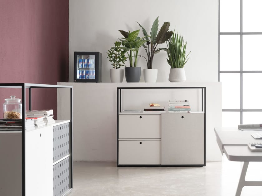 Office storage unit with sliding doors CAGE By Wiesner-Hager design ...