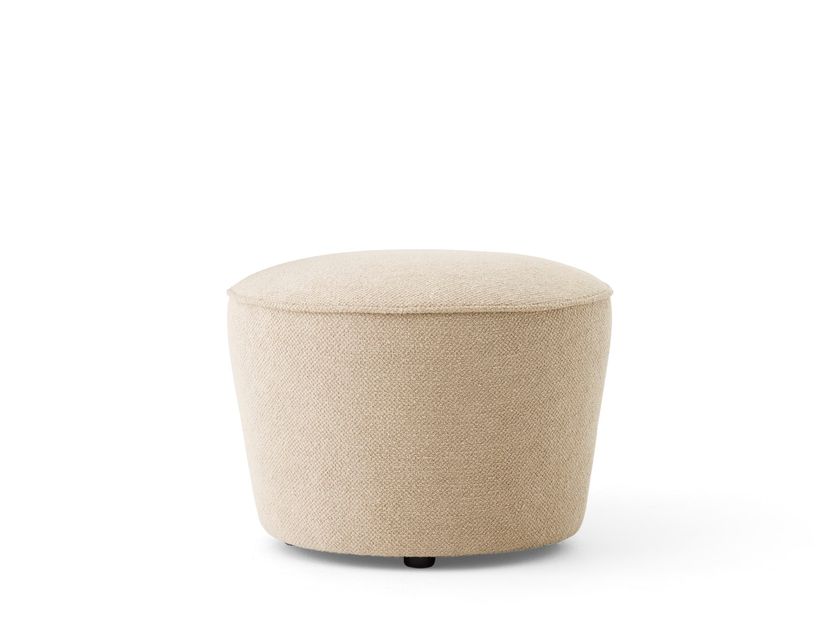 CAIRN POUF Contemporary style upholstered oval round fabric pouf By ...
