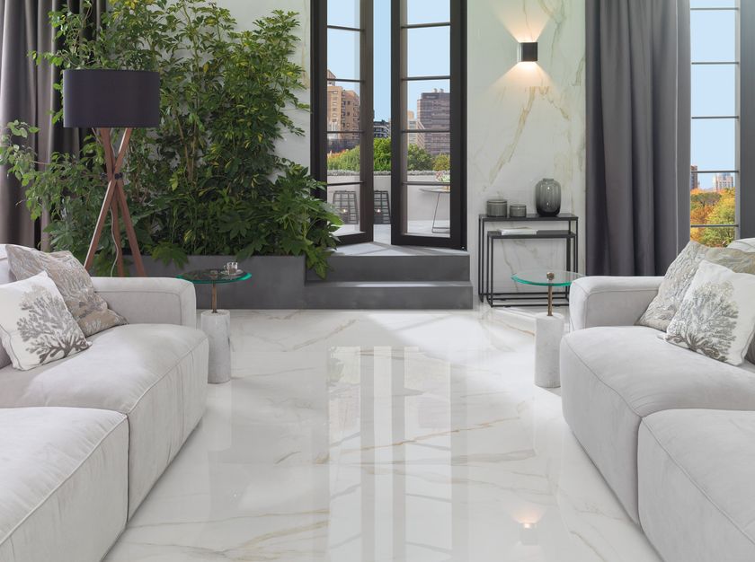 Porcelain stoneware wall/floor tiles with marble effect CALACATA GOLD ...