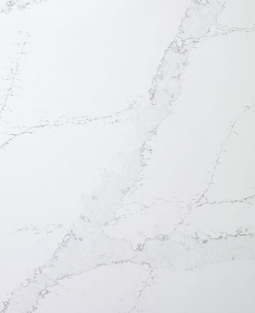 Reconstructed stone kitchen worktop with marble effect CALACATTA AMALFI ...