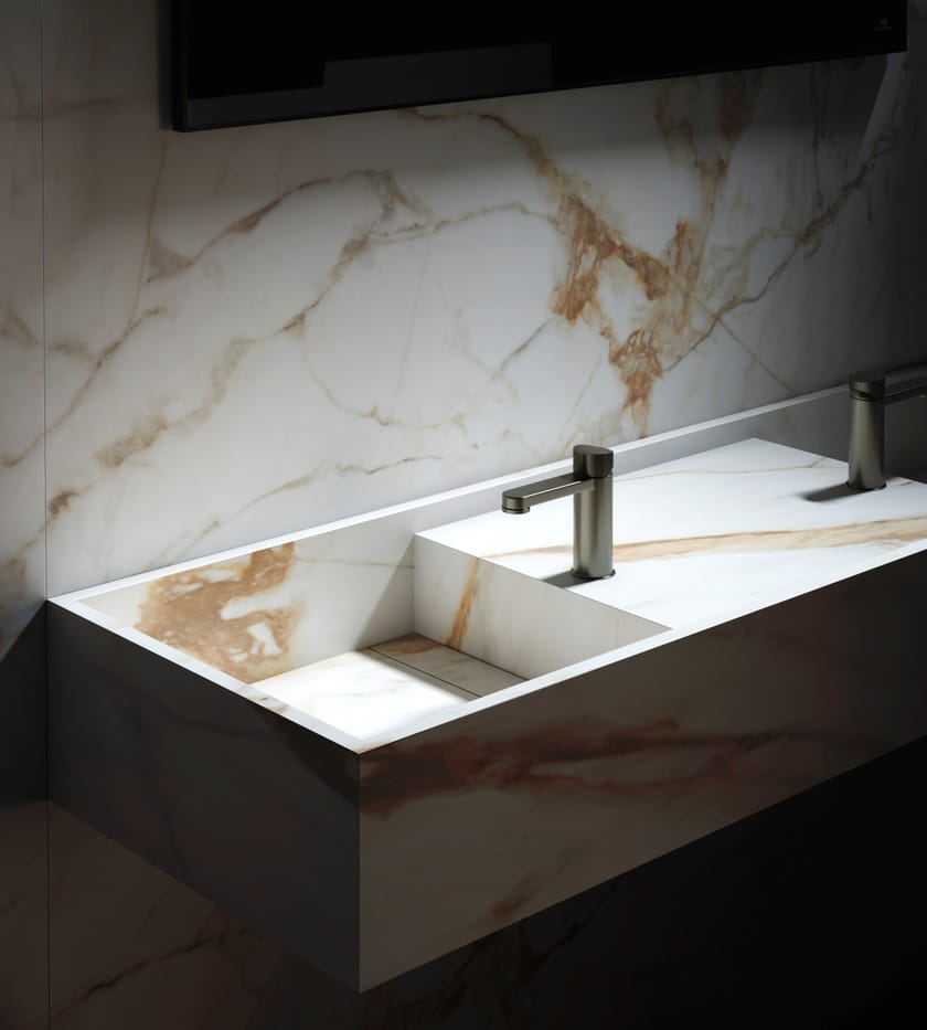XTONE - CALACATTA GOLD Porcelain stoneware wall/floor tiles with marble ...
