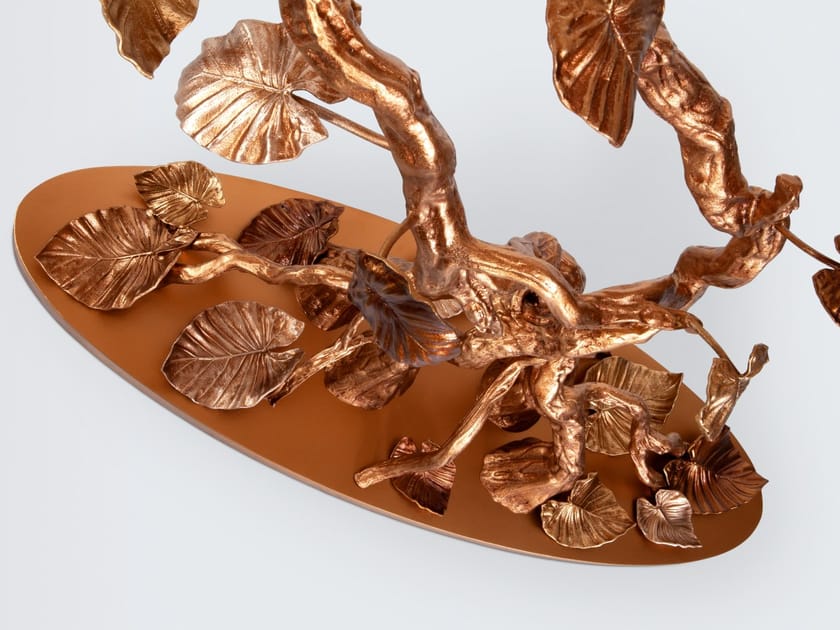 CALATHEA TREE OF LIFE LED handmade bronze floor lamp By Serip