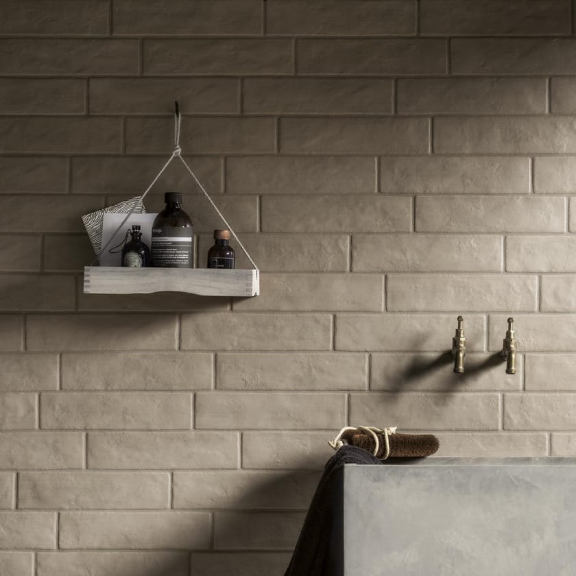 Porcelain stoneware wall tiles with brick effect CALCE By Ragno