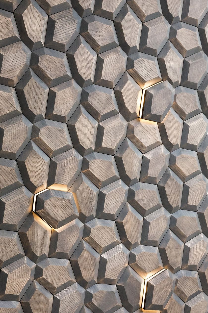 Modular wooden 3D Wall Cladding CALIFORNIA By NEXT LEVEL DESIGN STUDIO