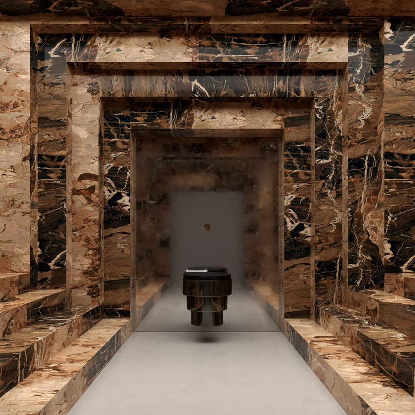 WC suspendu en céramique CALLIPYGE NOIR Collection Callipyge By Trone