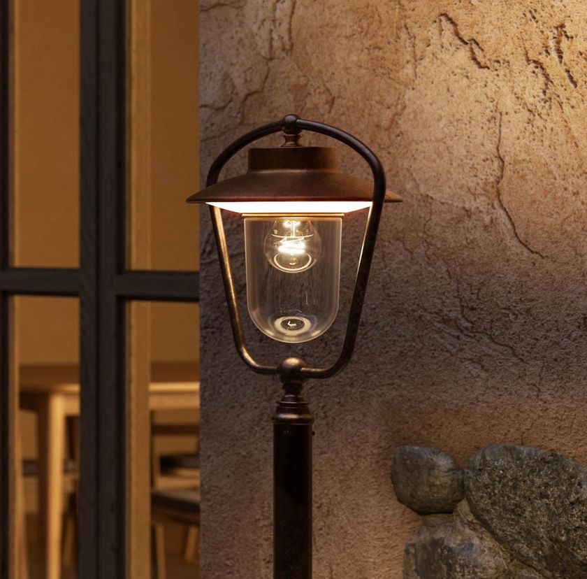 Metal bollard light CALMAGGIORE 301.B3 Calmaggiore Collection By Il Fanale