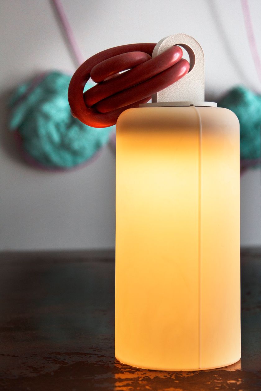 CANDLE 1 BATTERY Polycarbonate and Laprene battery lamp By In-es.artdesign