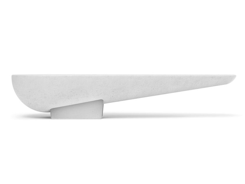 CANN Backless reconstructed stone bench By Metalco | design Massimo Tasca