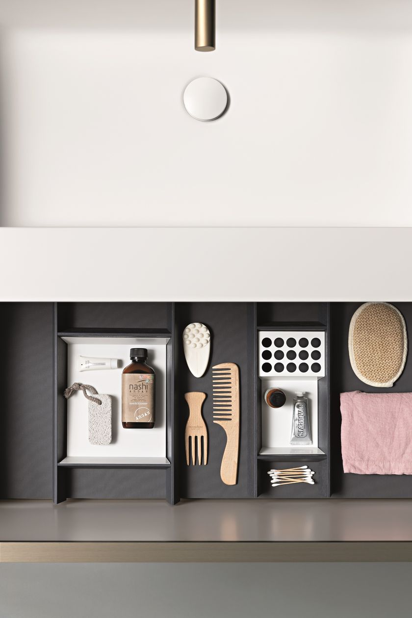 CANNAREGIO Quari Collection vanity unit with mirror By NOVELLO design ...